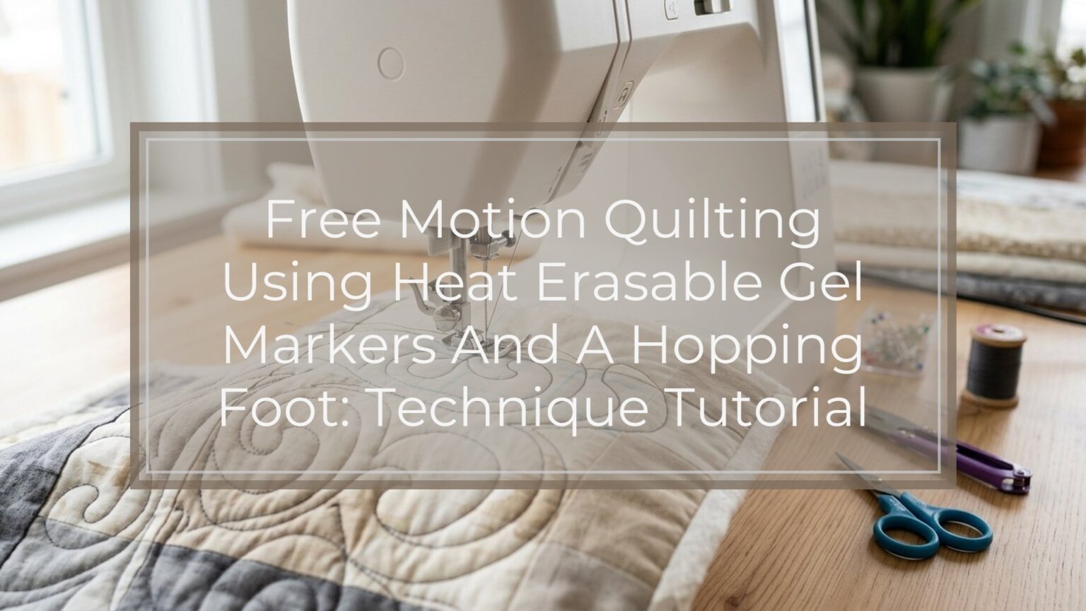 Free Motion Quilting Using Heat Erasable Gel Markers and a Hopping Foot ...