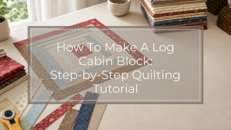 How to Make a Log Cabin Block: Step-by-Step Quilting Tutorial ...